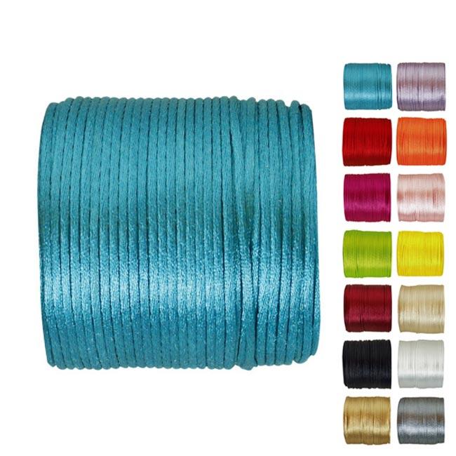 Cordelette unicolore en satin 25 m à prix minis sur decoagogo.fr