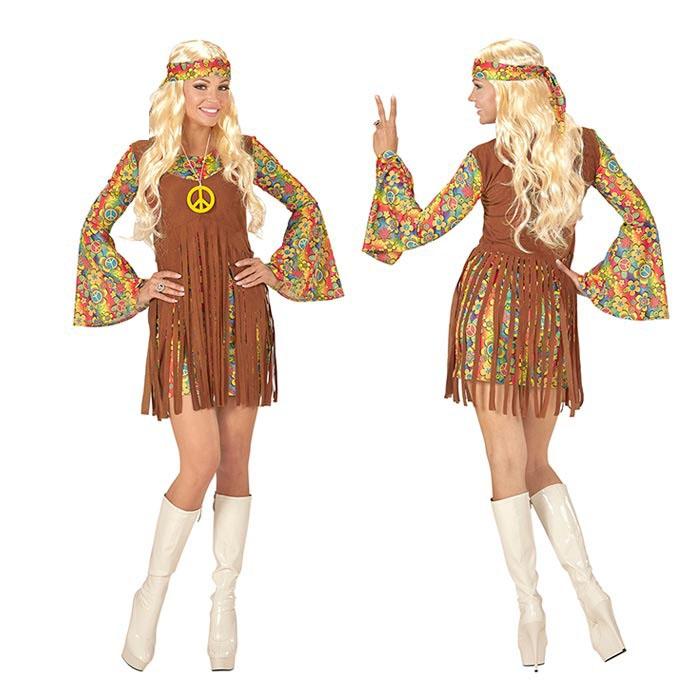 Costume "Flower Power Hippie Girl" 3 pcs. à prix minis sur decoagogo.fr