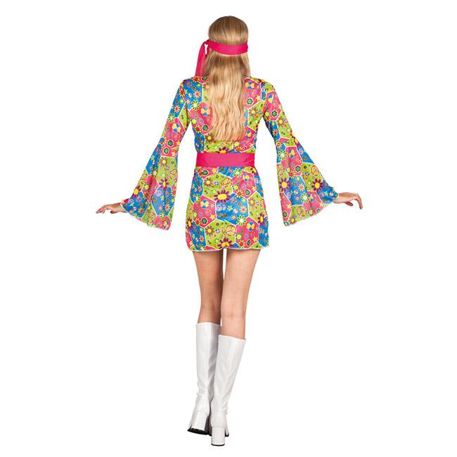 Costume "Flower Power Hippie Party" 3 pcs. à prix minis sur decoagogo.fr