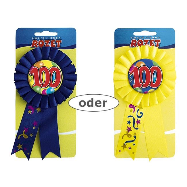 Rosette "100 ans" 15 cm à prix minis sur decoagogo.fr