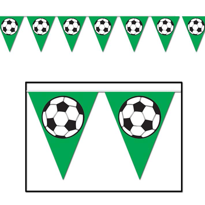 Guirlande de fanions "Football" 3,7 m à prix minis sur decoagogo.fr